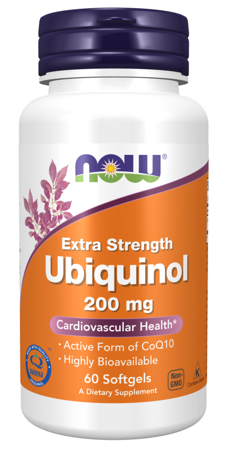 NOW Ubiquinol 200 mg Softgels - Active Form CoQ10 with MCT Oil - 60 Co ...