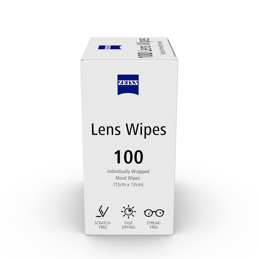 ZEISS Lens Cleaning Wipes | 100 Pack for Glasses, Screens & Camera ...