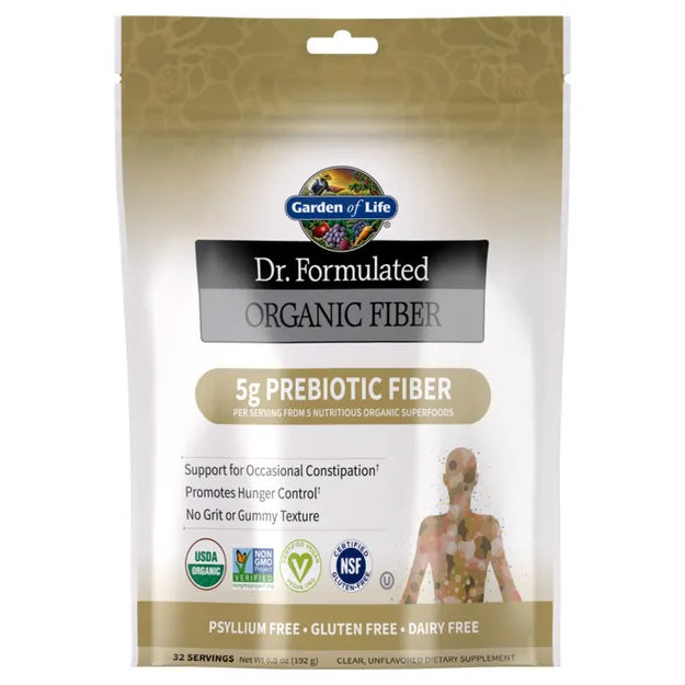 Garden of Life Dr. Formulated Organic Prebiotic Fiber Powder ...
