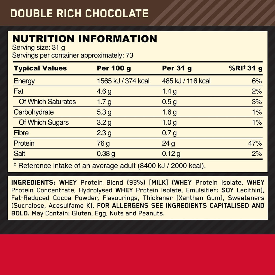 Optimum Nutrition Gold Standard 100% Whey 1.64 kg – Double Rich ...