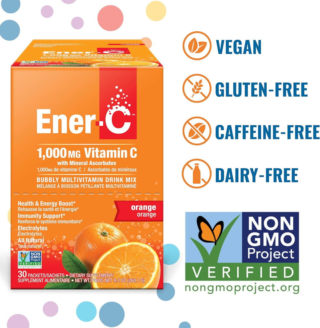 Ener-C Orange Vitamin Powder Mix | 8.67g per Serving | 30 Sachets ...