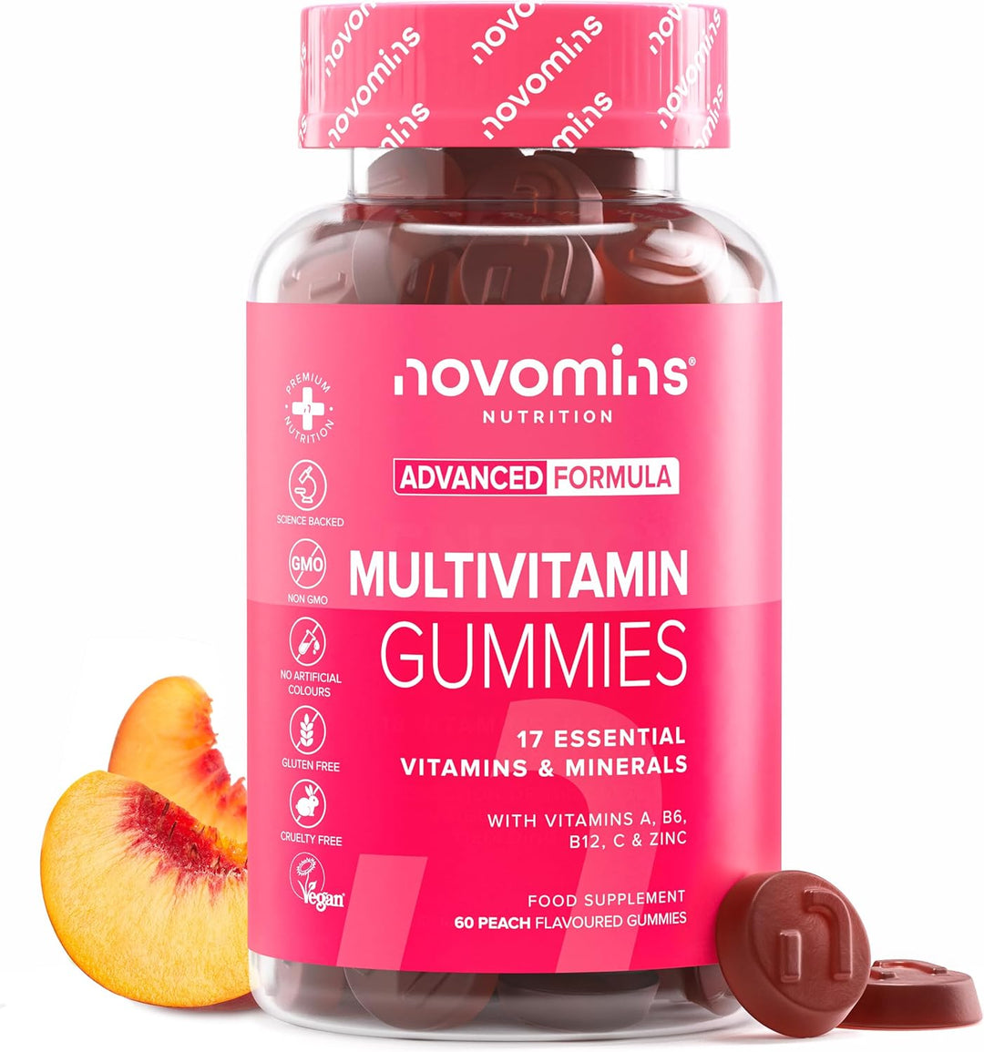 Novomins Multivitamin Gummies Peach 60 Count – Organic Bargains
