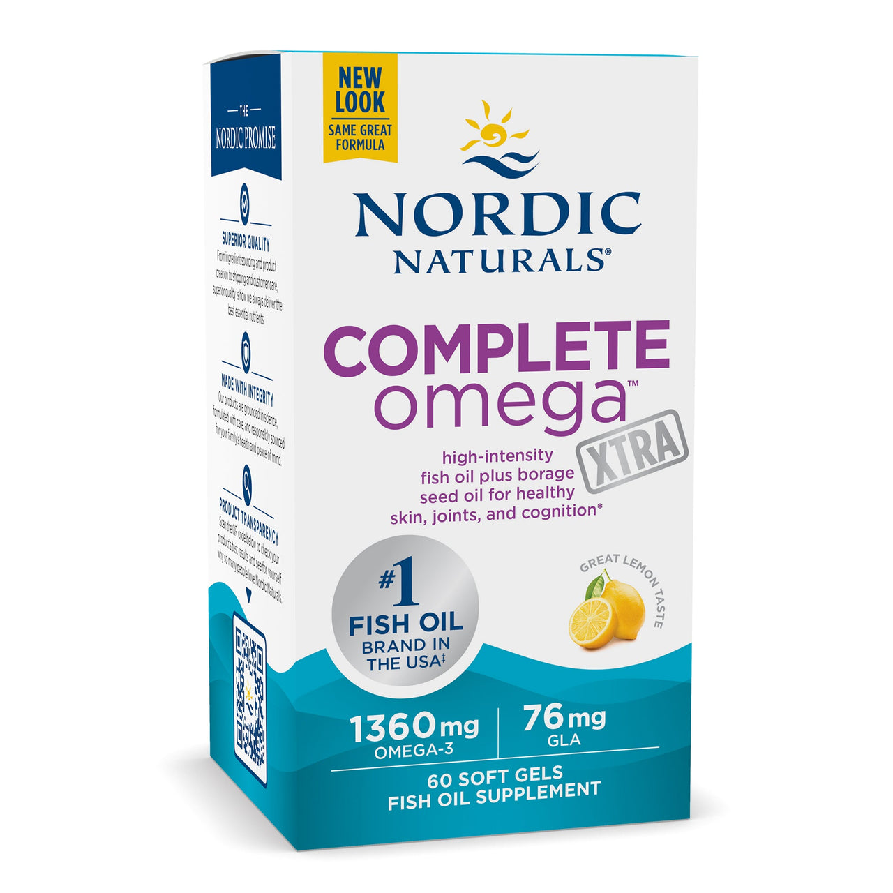 Nordic Naturals Complete Omega Xtra + GLA - Lemon - 60 Softgels ...