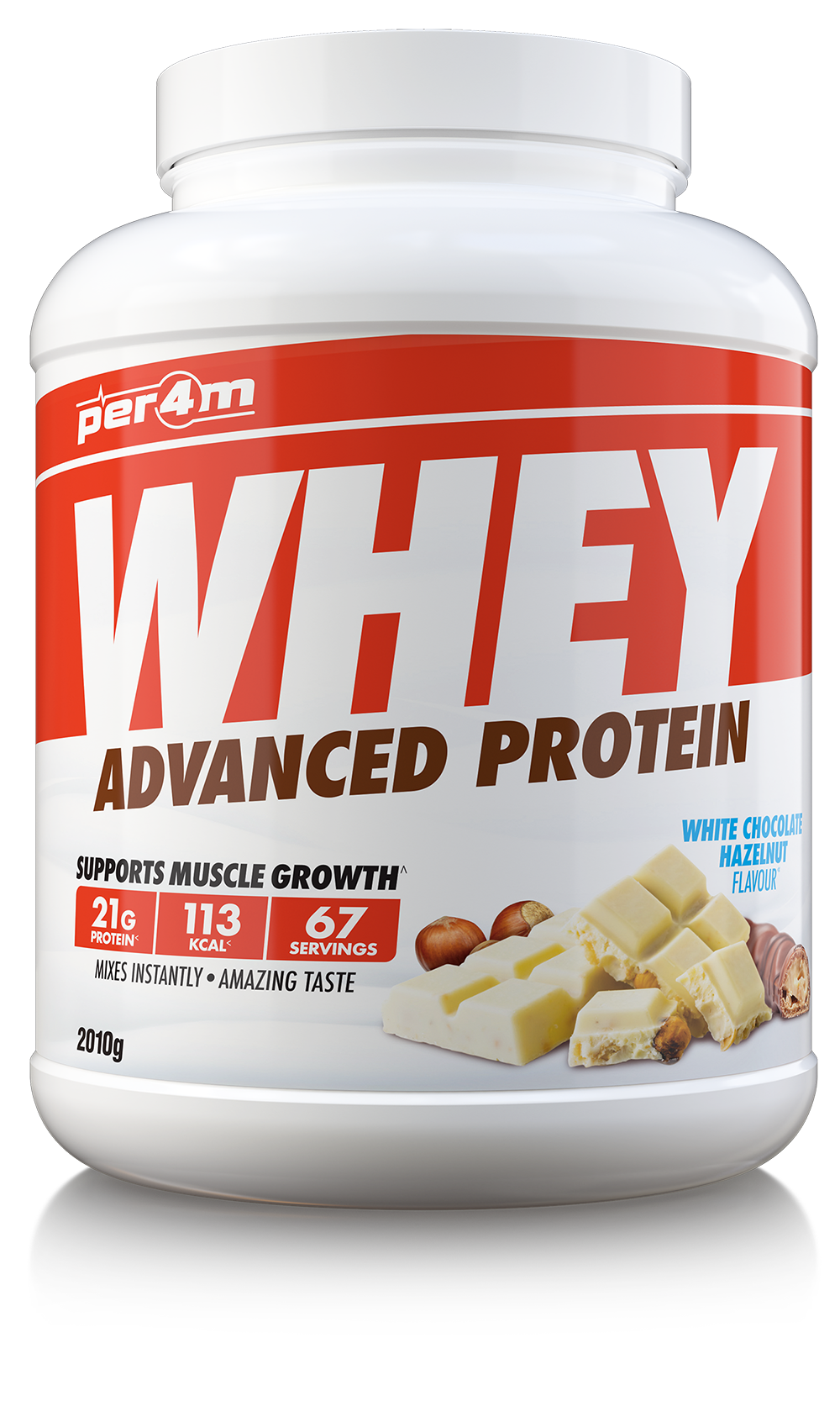 PER4M WHEY PROTEIN WHITE CHOCOLATE HAZELNUT – Organic Bargains